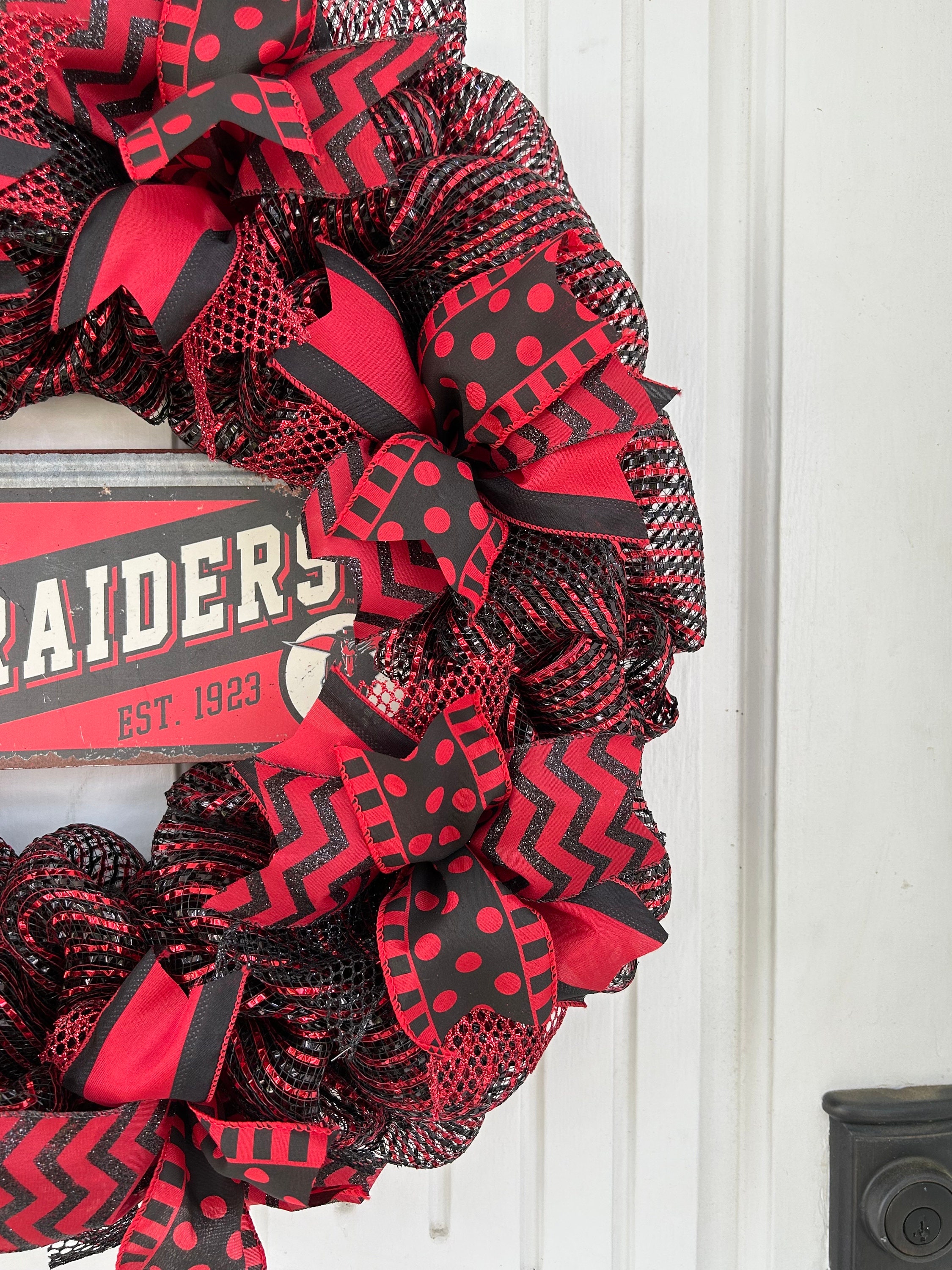 Texas Tech Red Raider Wreath, Red Raider Door Wreath, Texas Tech Door ...
