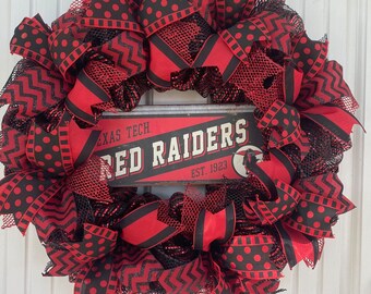 Texas Tech Door Wreath - Etsy