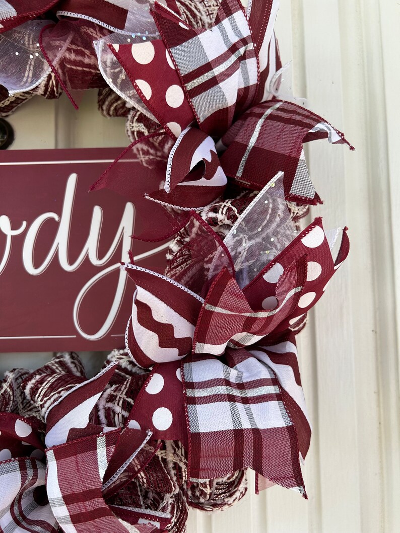 Howdy Wreath, Texas A&M Door Wreath, Aggie Door Wreath, Aggie Howdy ...