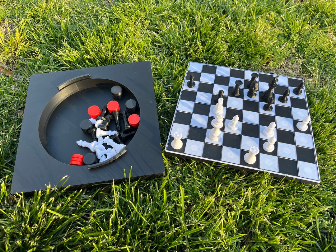 Magnetic Chess Board With Tactile Pieces and Hidden Piece Compartment ...
