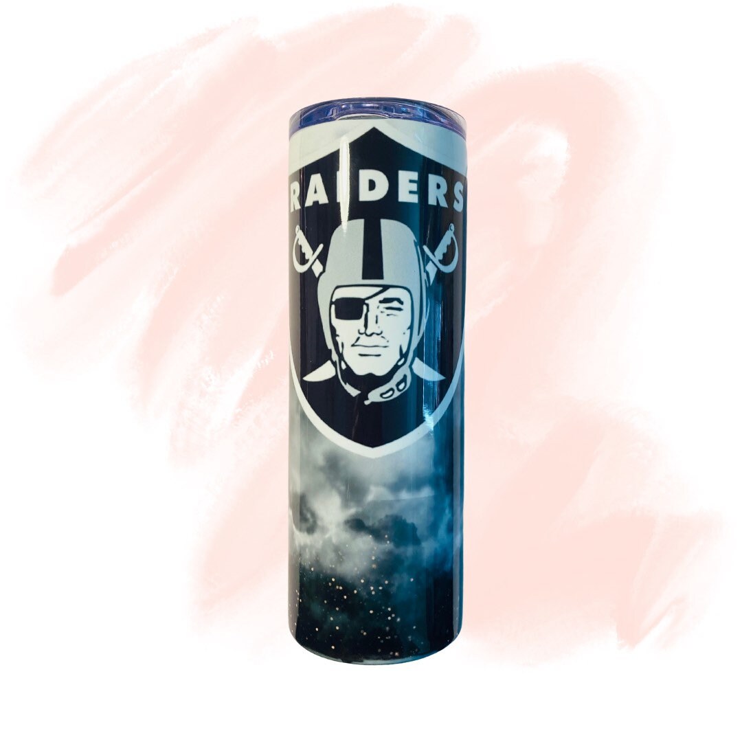 Raiders Tumbler 20oz Sublimation Skinny Straight 20oz Cup Water Bottle ...