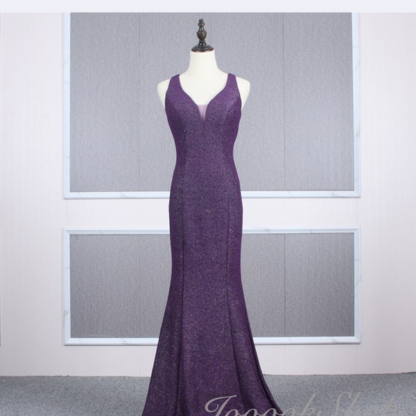Purple Mermaid Gown - Etsy