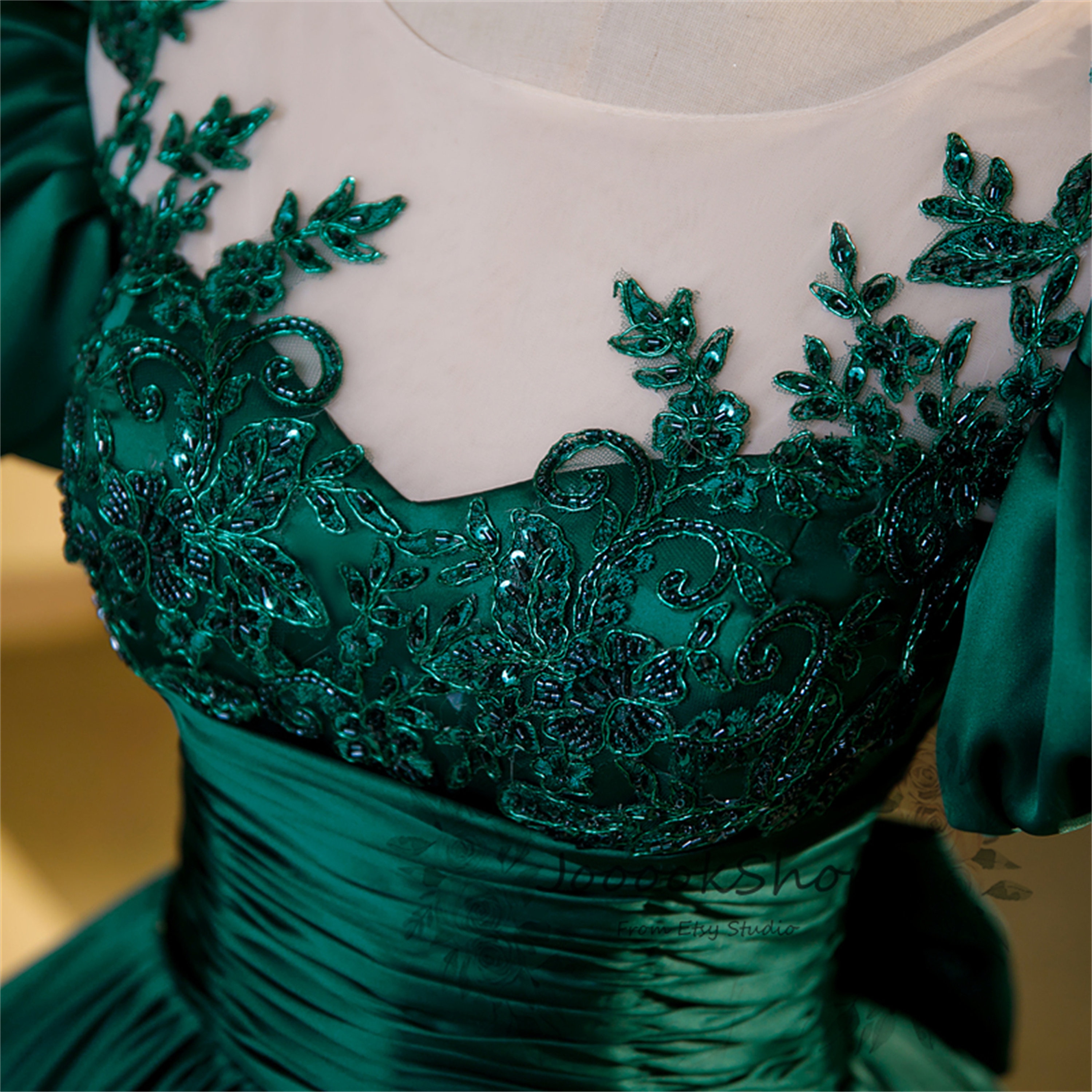 Elegant Emerald Green Ball Gown gorgeous Prom Dressgreen - Etsy