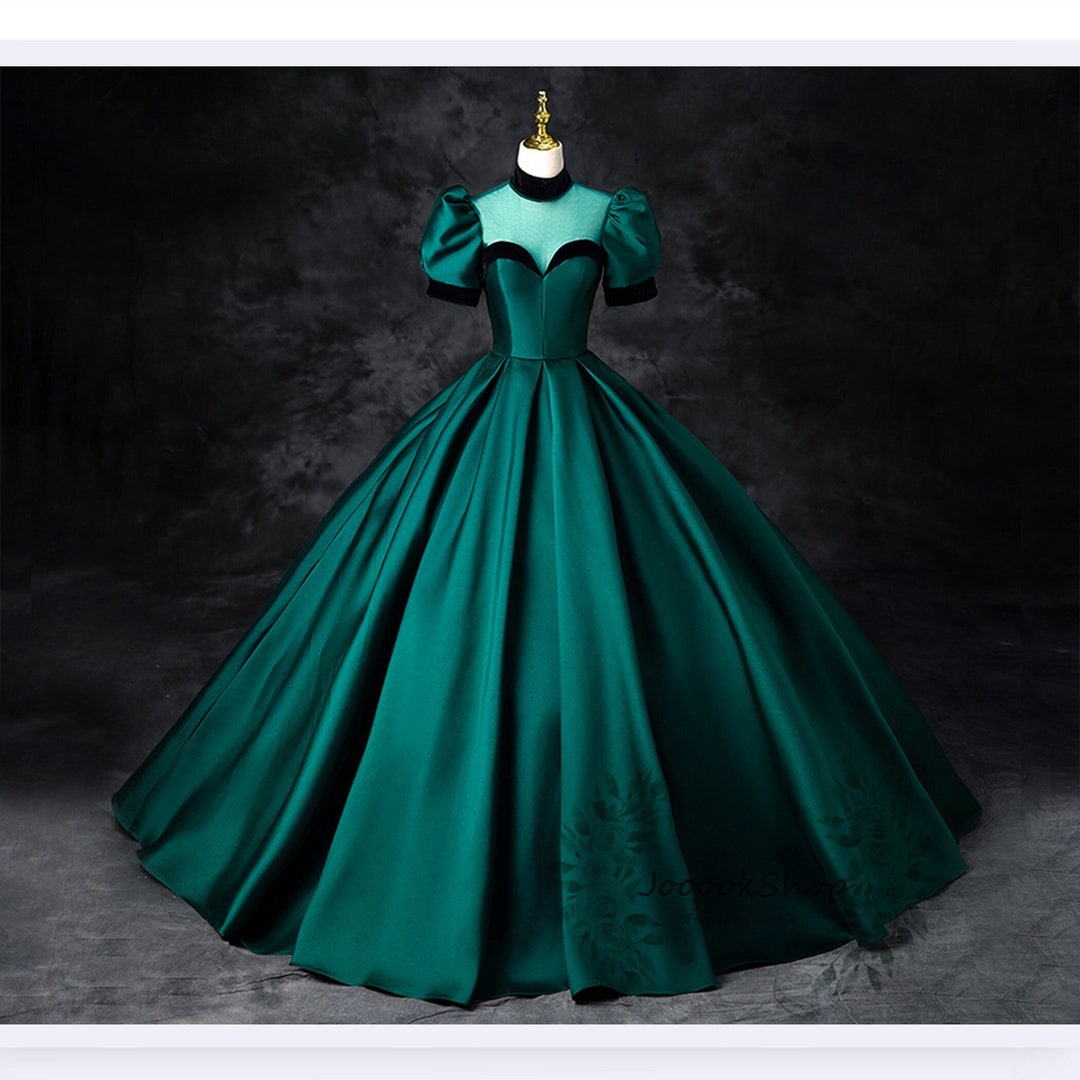 Gorgeous Emerald Green Ball Gown, Plus Size Prom Ball Gown, Fairy ...
