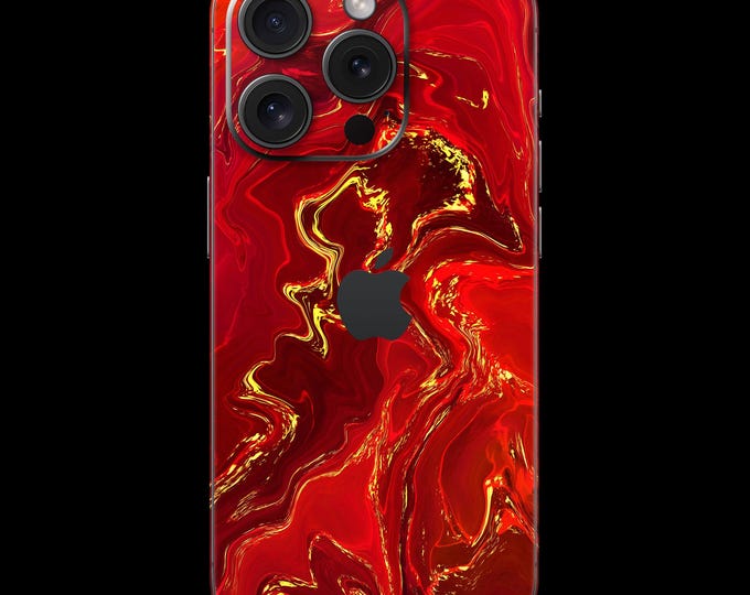 Red Matte Premium Vinyl Skins for Your iPhone - Skin Wraps for Edge-to ...