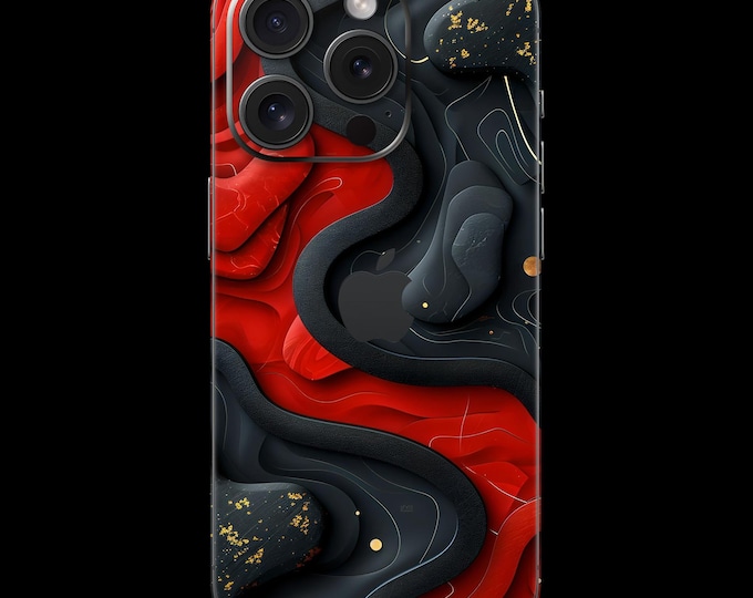 Red Matte Premium Vinyl Skins for Your iPhone - Skin Wraps for Edge-to ...