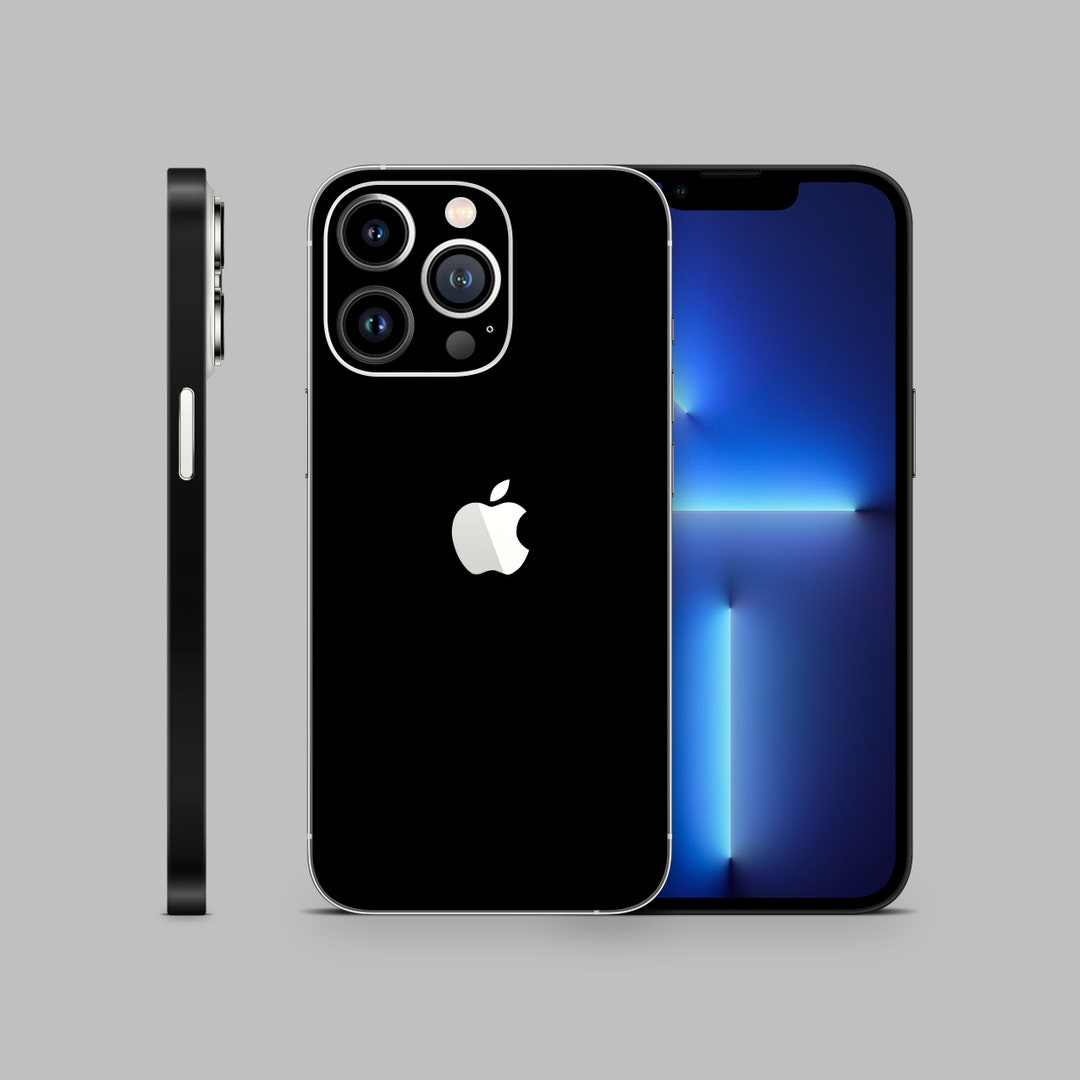 Black Matte iPhone SKIN Wrap Decals / 13 / 12 / 11 / X / XS / - Etsy