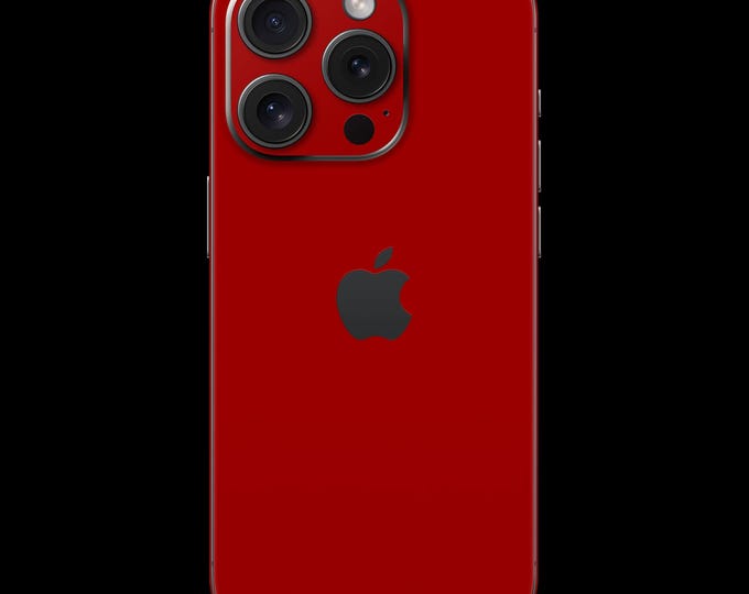 Red Matte Premium Vinyl Skins for Your iPhone - Skin Wraps for Edge-to ...