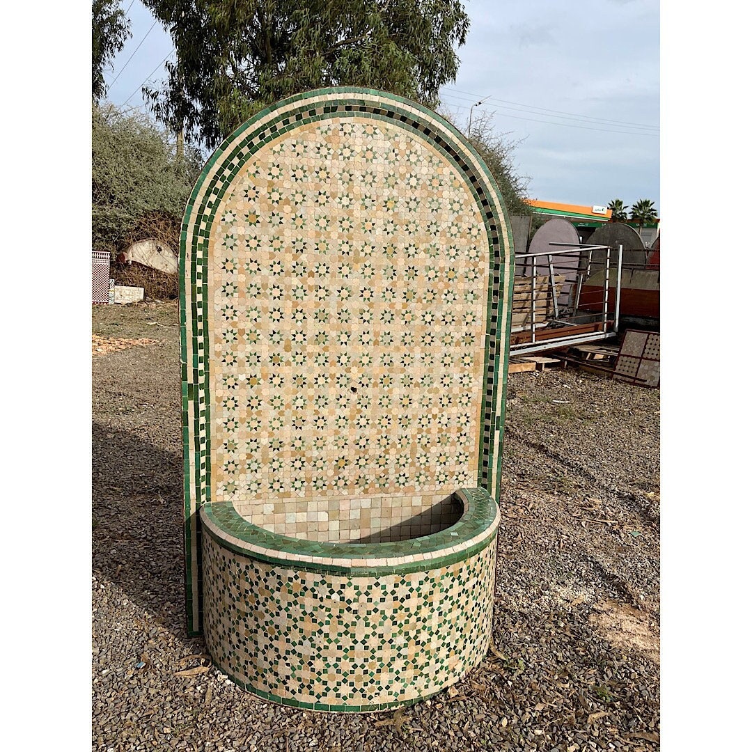 Moroccan Berber Ceramic Handcraft Wall Fountain, Classic Boujaad ...