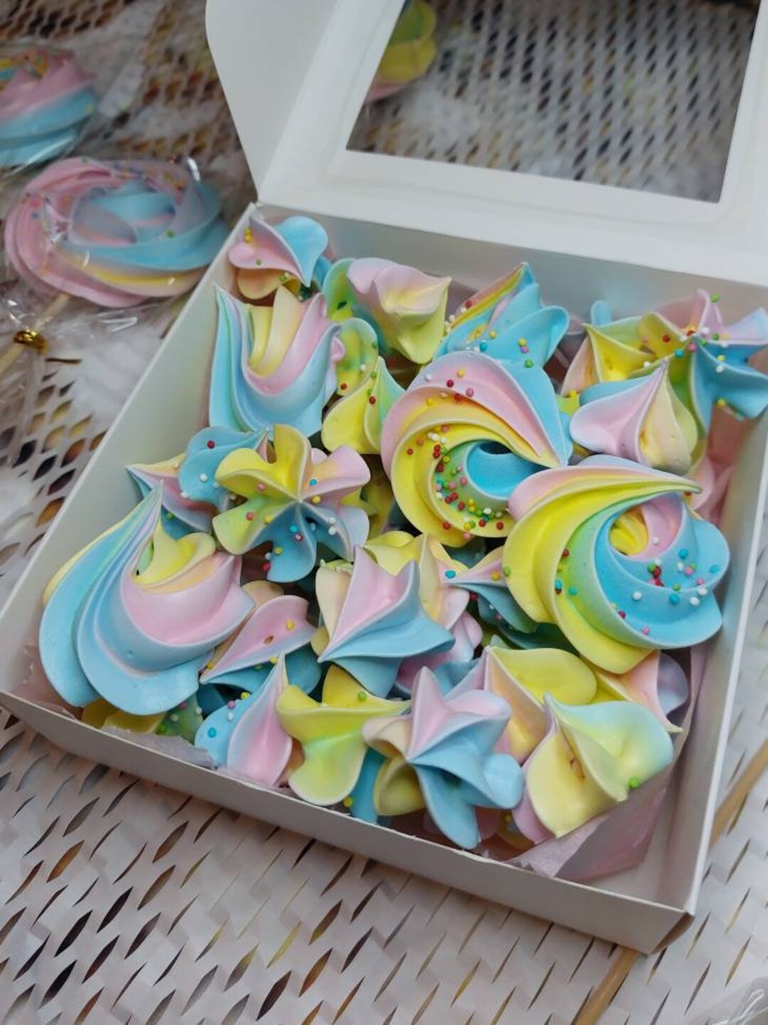 Meringue Foam Sugar Crowns Sugar Crowns Sugar Florets - Etsy