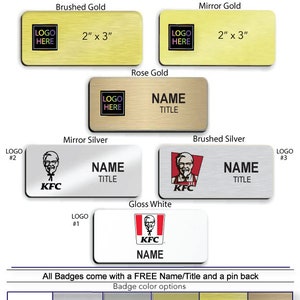 2 X 3 KFC Employee Name Badge - Etsy