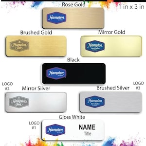 1" X 3" Hampton Hotel Employee Name Badge - Etsy