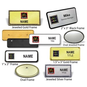 1 X 3 Mcdonalds Employee Name Badge/logo 2 - Etsy