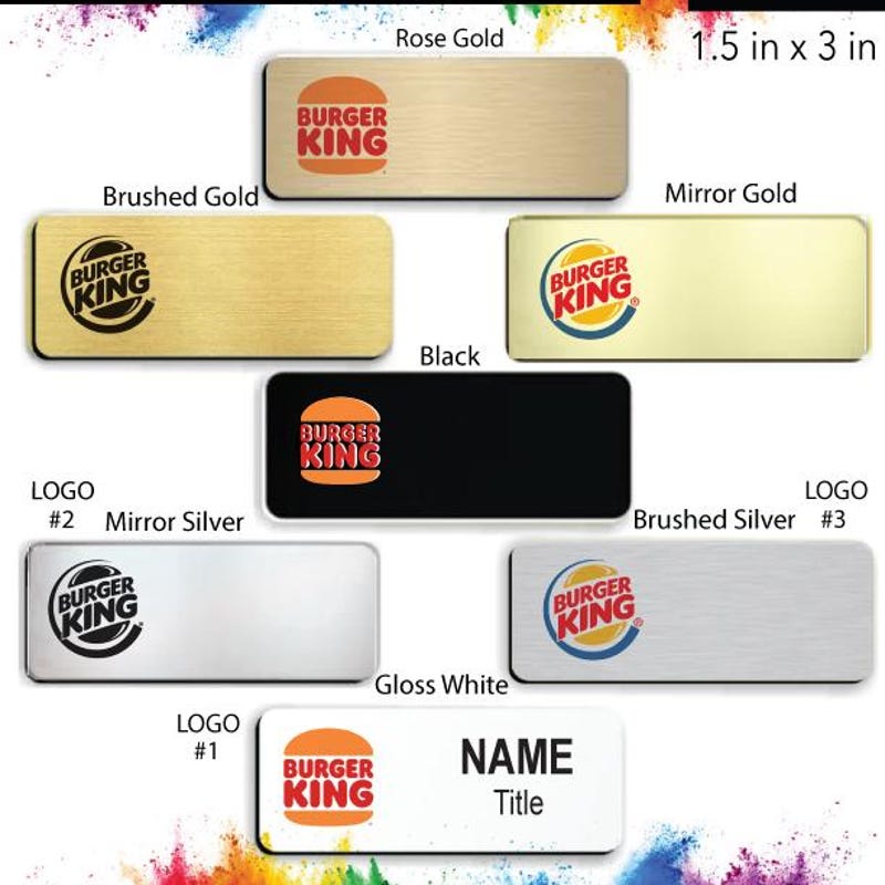 In N Out Name Tag - Etsy
