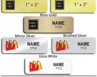 1 X 3 Mcdonalds Employee Name Badge/logo 2 - Etsy