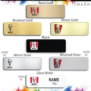 1" X 3" KFC Employee Name Badge - Etsy