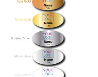 Custom Engraved Oval Name Badge With Pin Back, Engraved Name Tags, Made ...