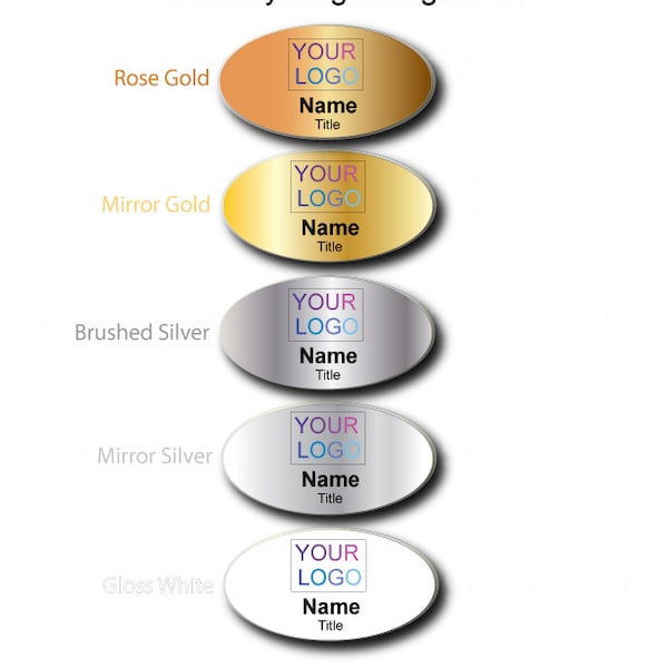 Oval Name Tag - Etsy