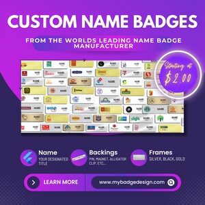 1" X 3" Chipotle Employee Name Badge - Etsy