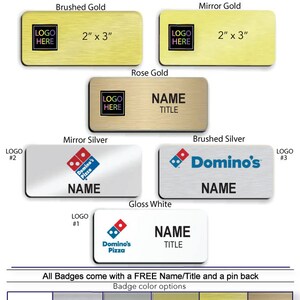 2 X 3 Domino's Employee Name Badge - Etsy