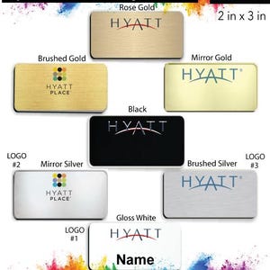 2" X 3" Hyatt Hotel Employee Name Badge - Etsy