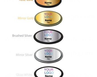 Custom Engraved Oval Name Badge With Pin Back, Engraved Name Tags, Made ...