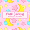 Kawaii Pink and Green Digital Paper, Cute Digital Pattern, Paper ...