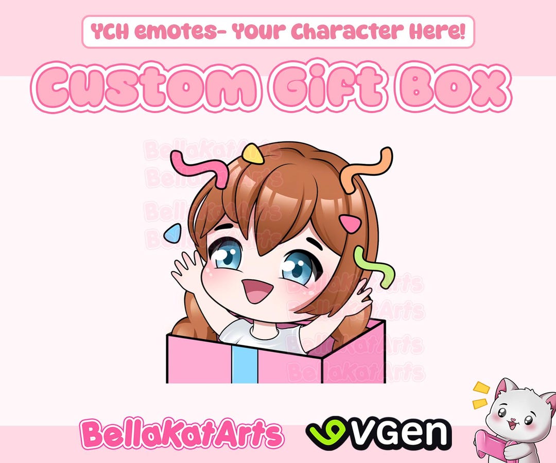 Custom Animated Birthday Twitch Emote – YCH Birthday Surprise Gift Box ...