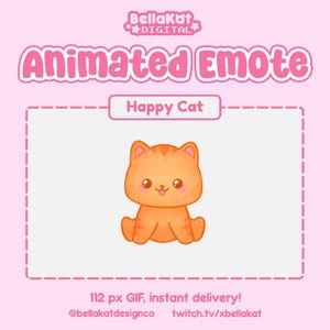 Animated Orange Cat Head Bob Emote Kawaii Dance Cat Emote , Cute ...