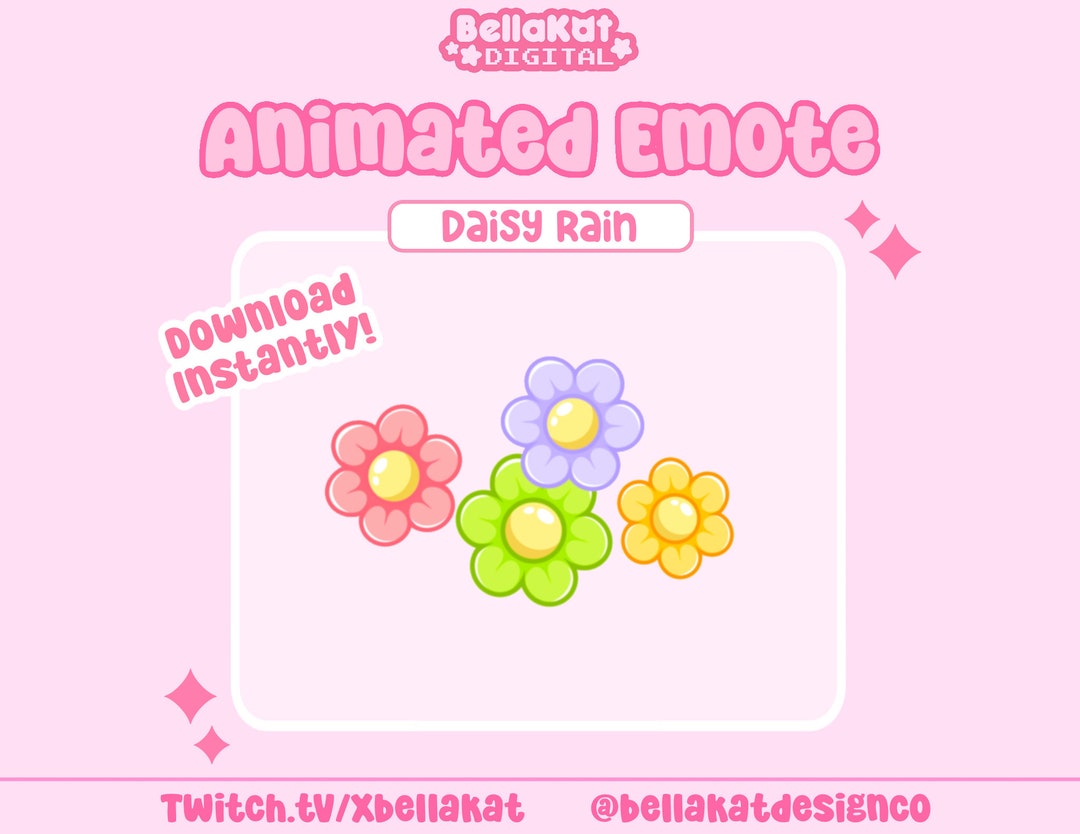 Animated Falling Flowers Twitch Emote Cute Floral Single Animated Emote ...