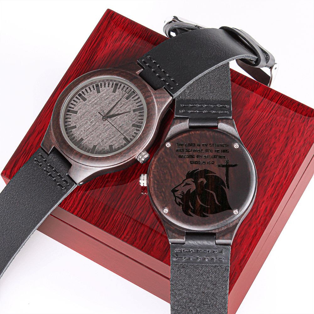 Bible Verse Watch for Men Christian Gifts for Him Engraved Wooden Watch ...