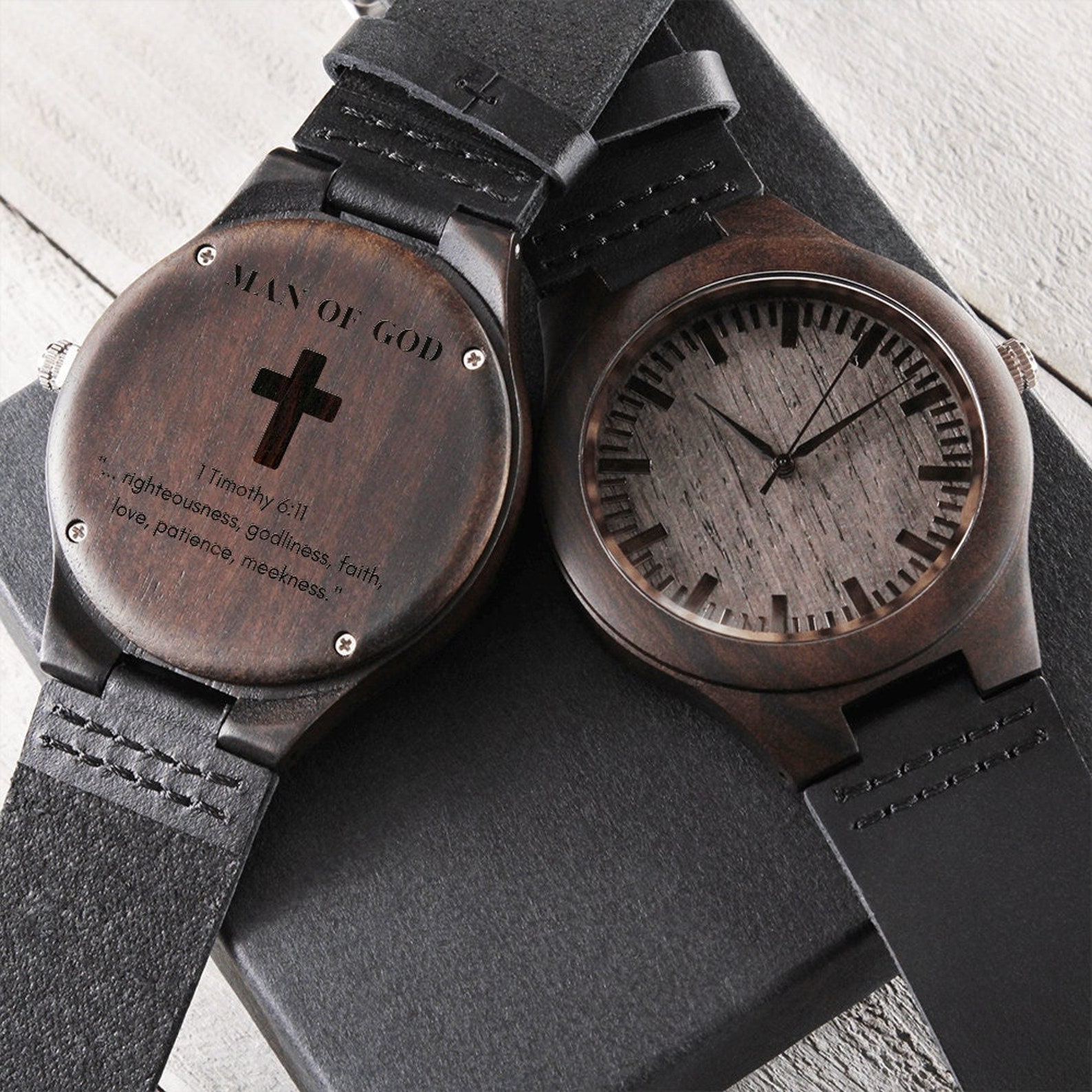 Christian Fathers Day Gift - Christian Watches - Engraved Wooden Watch ...