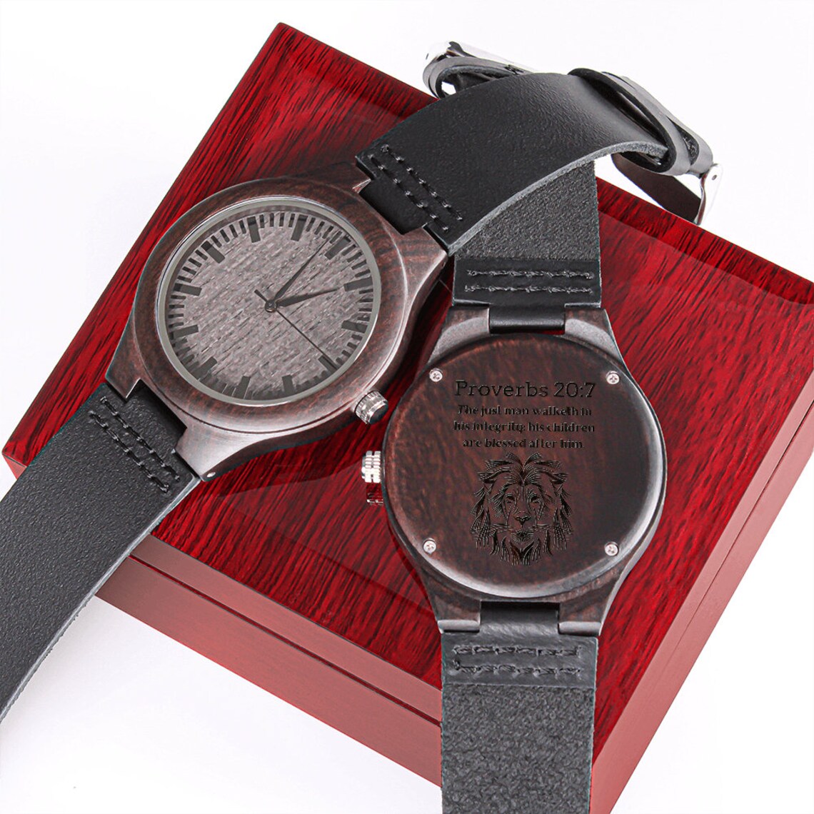 Christian Watches Engraved Wooden Watch Engraved Mens Watches Man ...