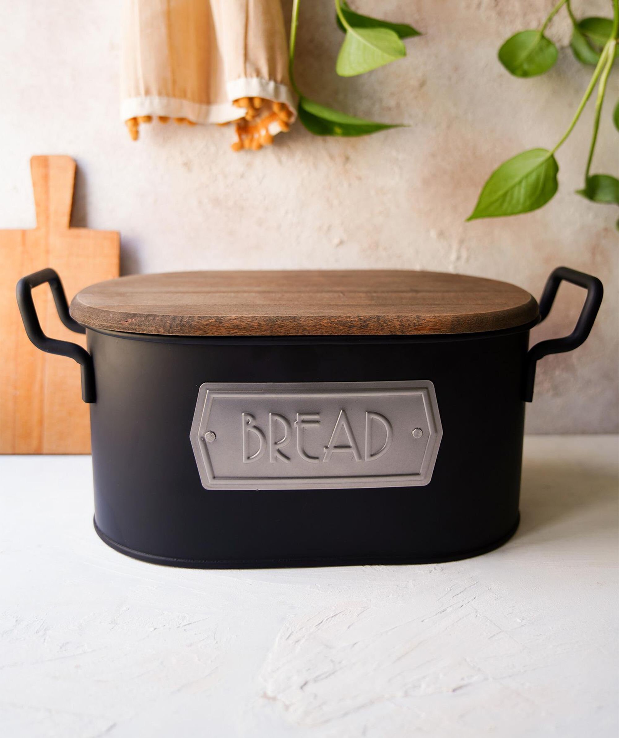 Bread Box, White Wood Kitchen, Modern Designed Bread Box, Bread Storage ...