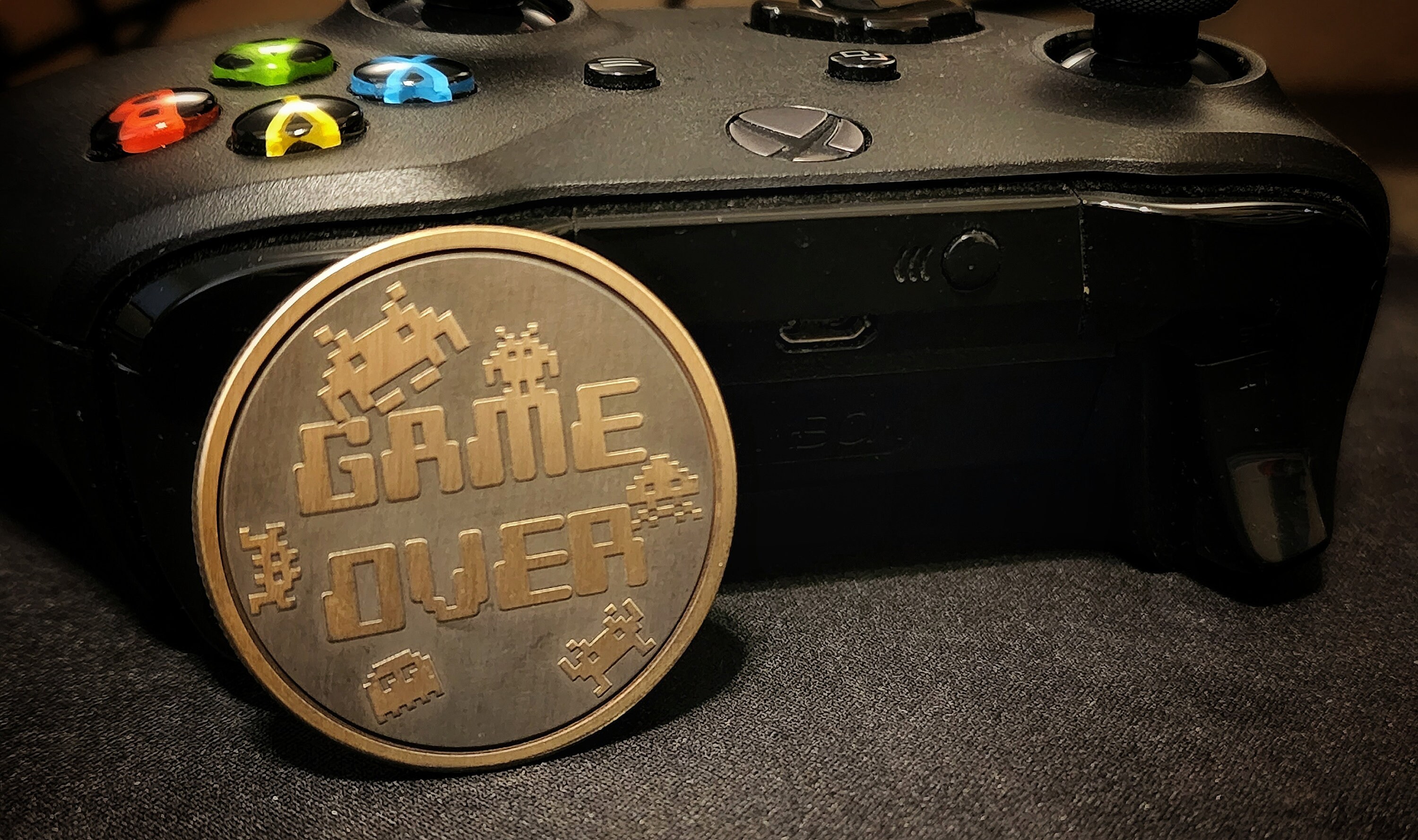 Solid Brass Arcade Game Over Coin EDC Coin Challenge Coin - Etsy