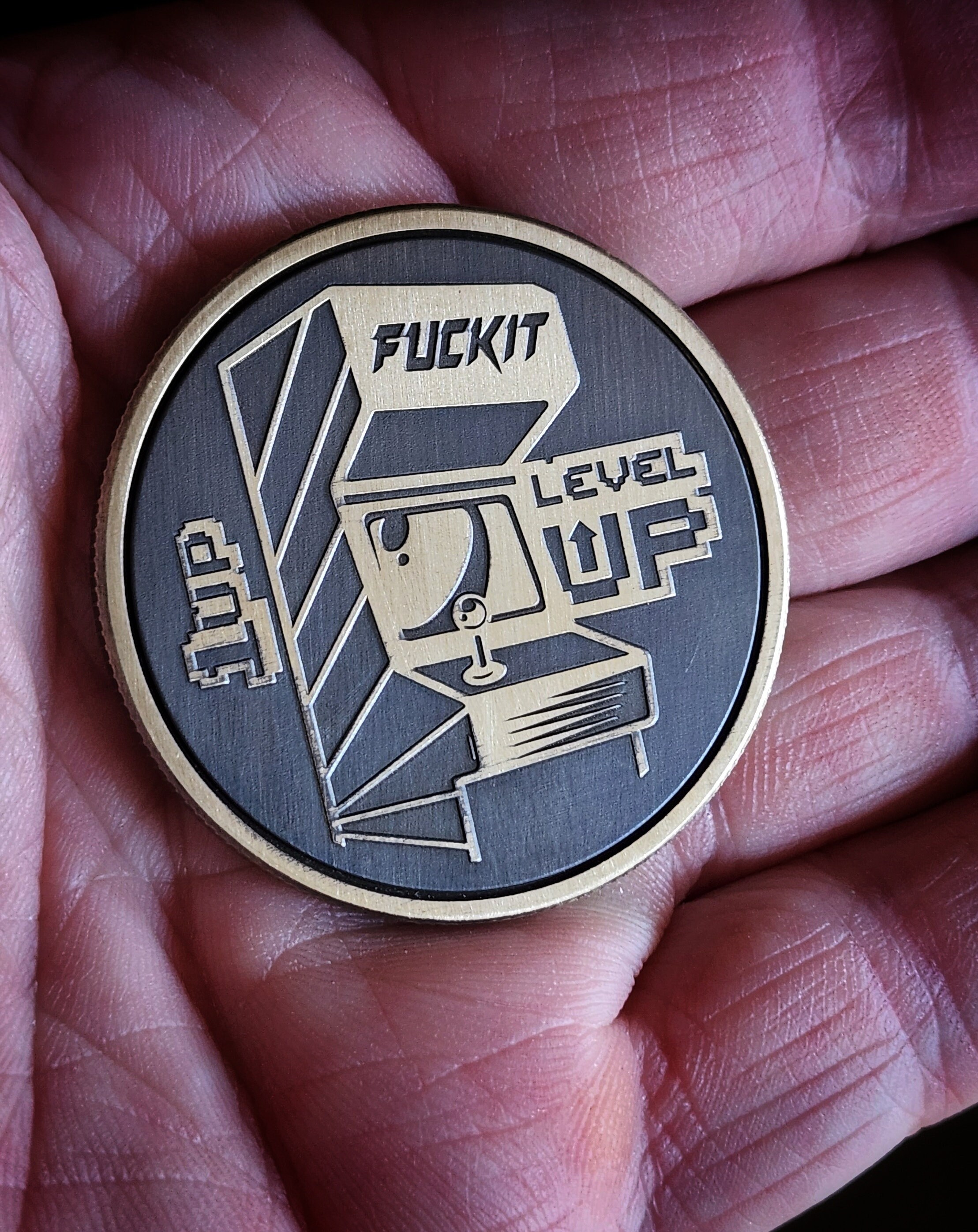 Solid Brass Arcade Game Over Coin EDC Coin Challenge Coin - Etsy