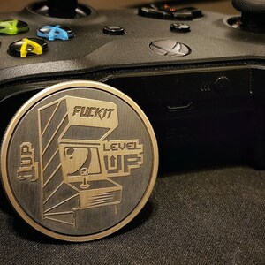 Solid Brass Arcade Game Over Coin, EDC Coin, Challenge Coin, 40mm Coin ...