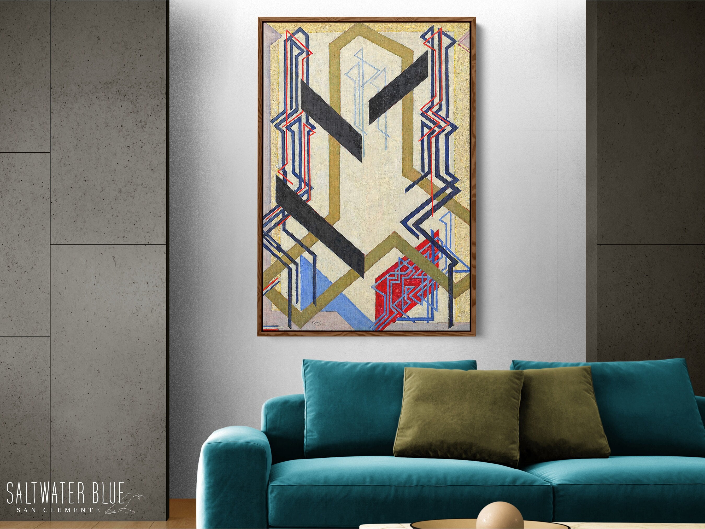 Framed Mid Century Modern Canvas Wall Art Vintage Oil - Etsy