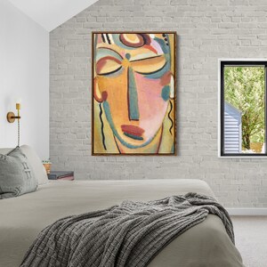 Extra Large Wall Art Framed Canvas Mid Century Modern Wall Art Vintage ...