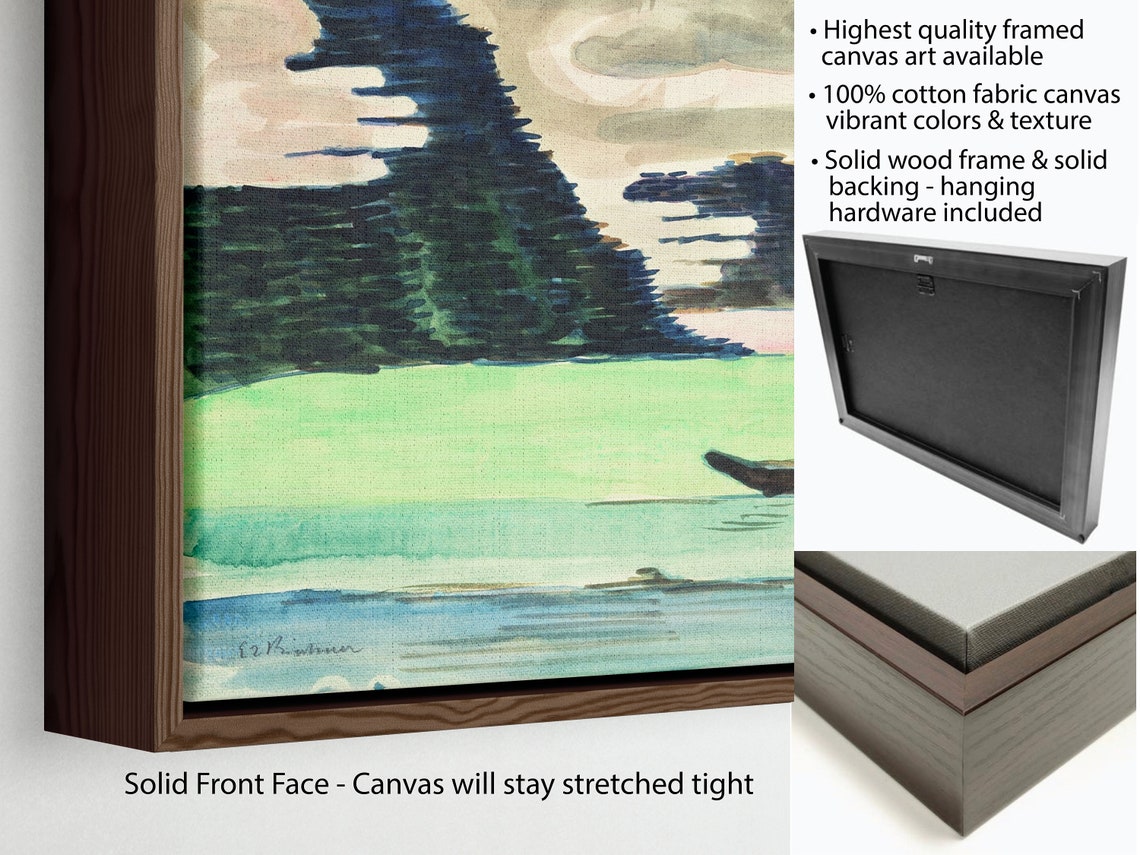 Extra Large Wall Art Framed Canvas Mid Century Modern Wall - Etsy