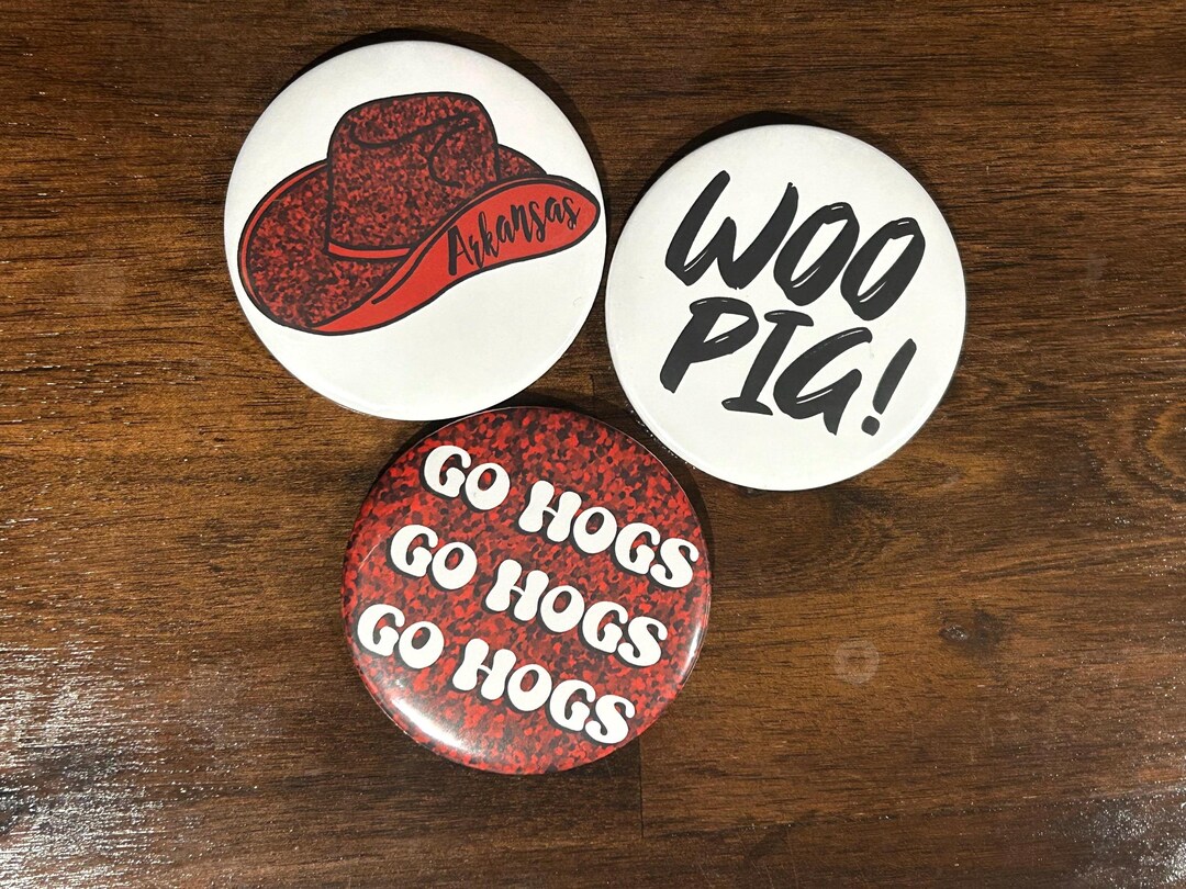 University of Arkansas Game Day Buttons - Etsy
