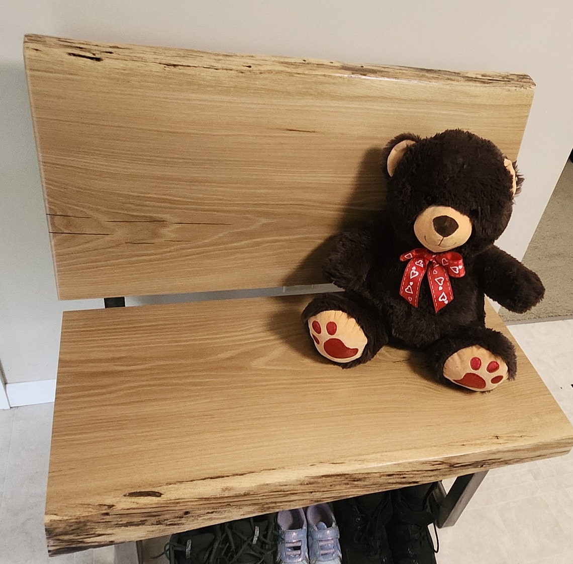 Rugged Live Edge Entryway Bench - Etsy