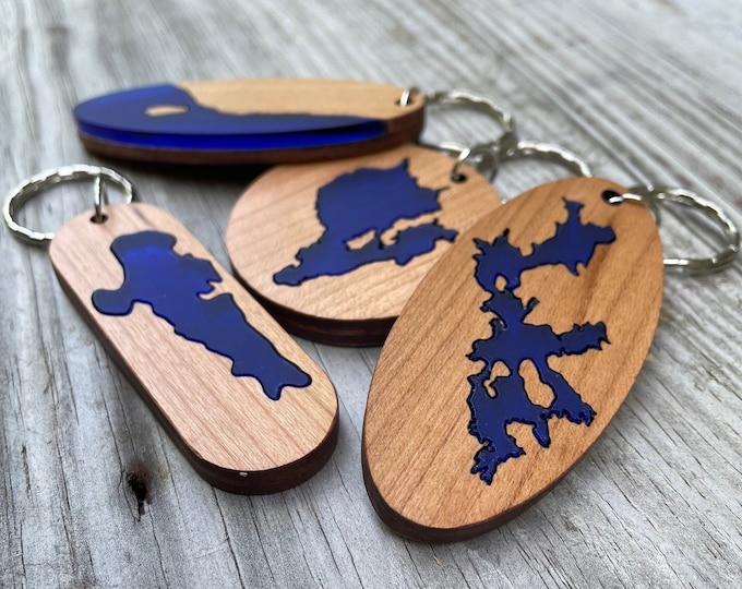 Custom Lake Keychain Lake House Gift Lake House Decor Lake Keychain ...