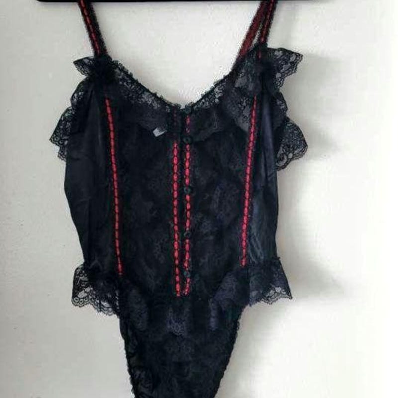 Black Lace Teddies - Etsy