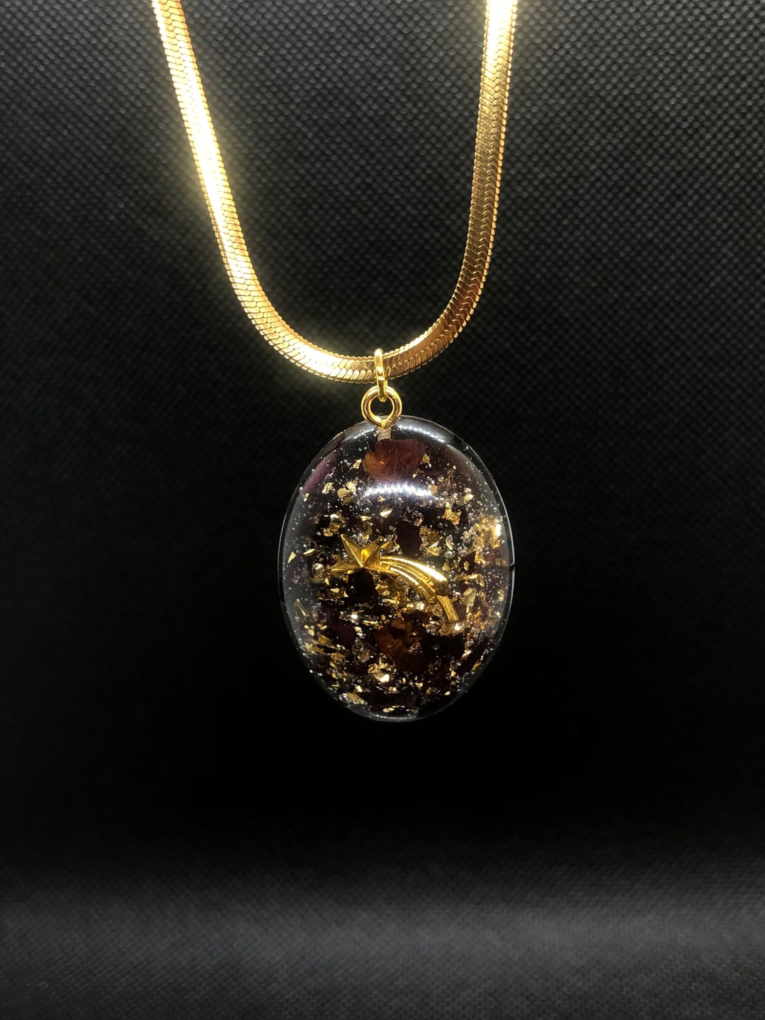 Oval Resin Mystical Choker Style Necklace/ Wishes, Dreams ...