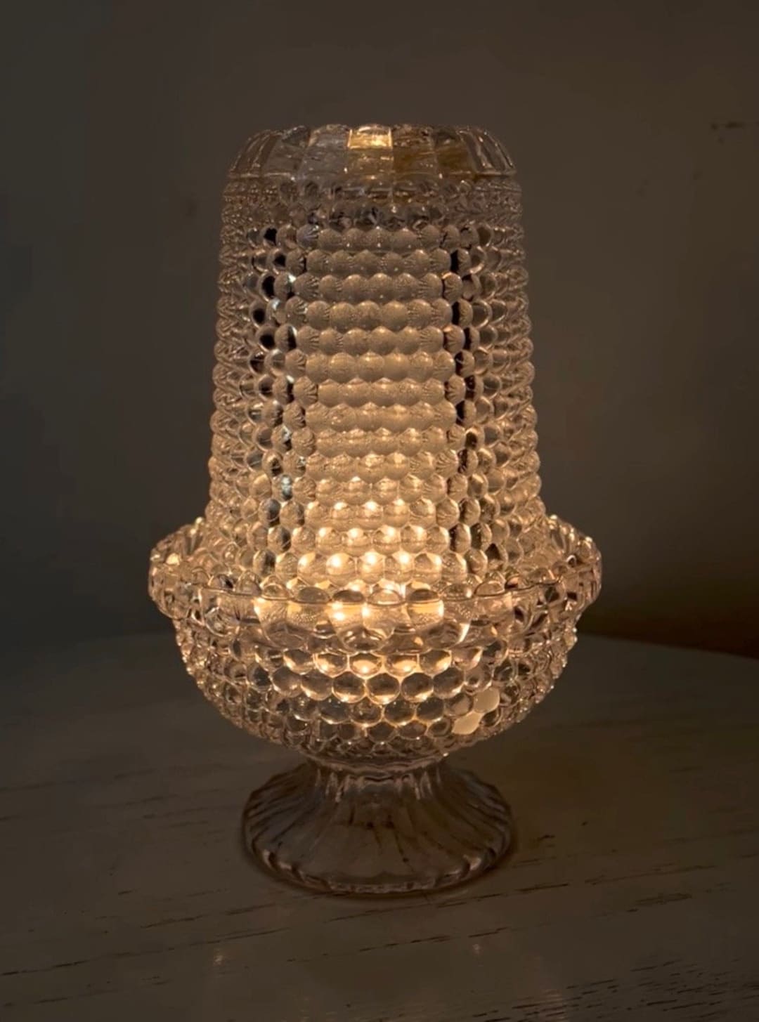 Clear Thousand Eyes Westmoreland Glass Vintage Fairy Lamp - Etsy