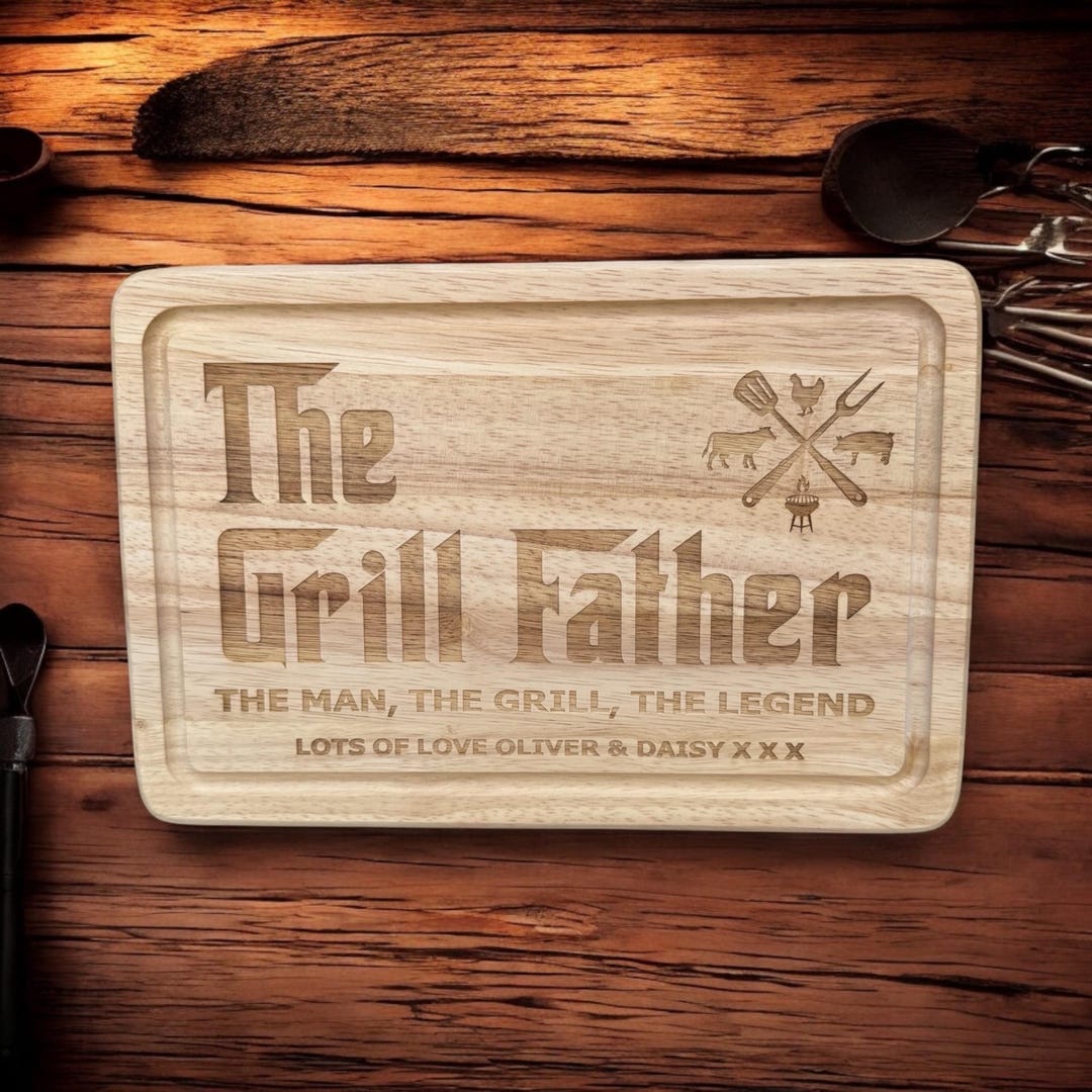 Personalised Barbeque Board | Fathers Day Gift | Gifts for Dads | 1st ...