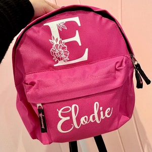 Personalised Pink Backpack - Kids Nursery Bag, Children’s Bag - Etsy