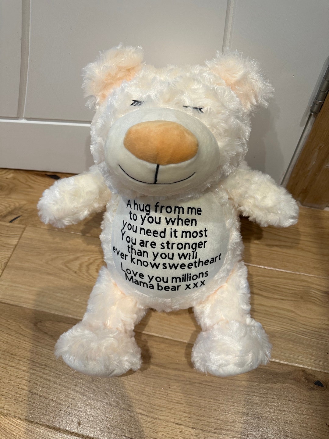 Personalised WEIGHTED Guardian Angel Birth Weight Bear or Memory Bear ...