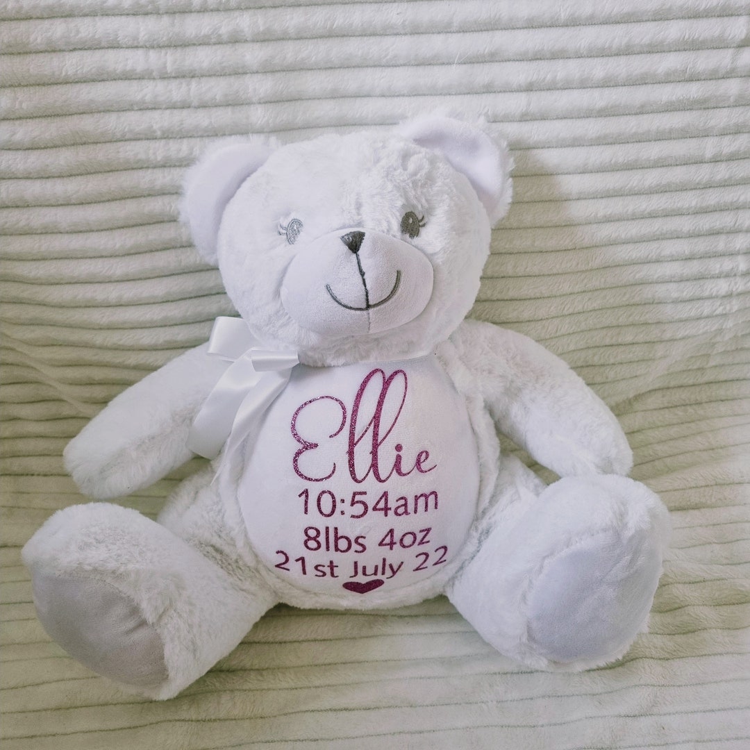 Personalised WEIGHTED Birth Weight Bear or Memory Bear - Etsy